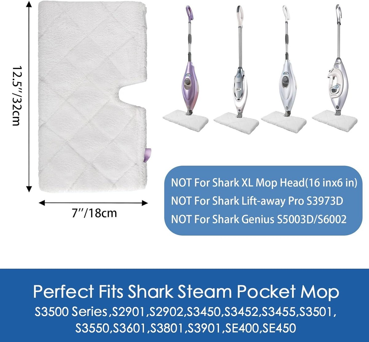 Shark Professional Steam Mop S3601 Steam Mop Pad Replacement ForShark ...