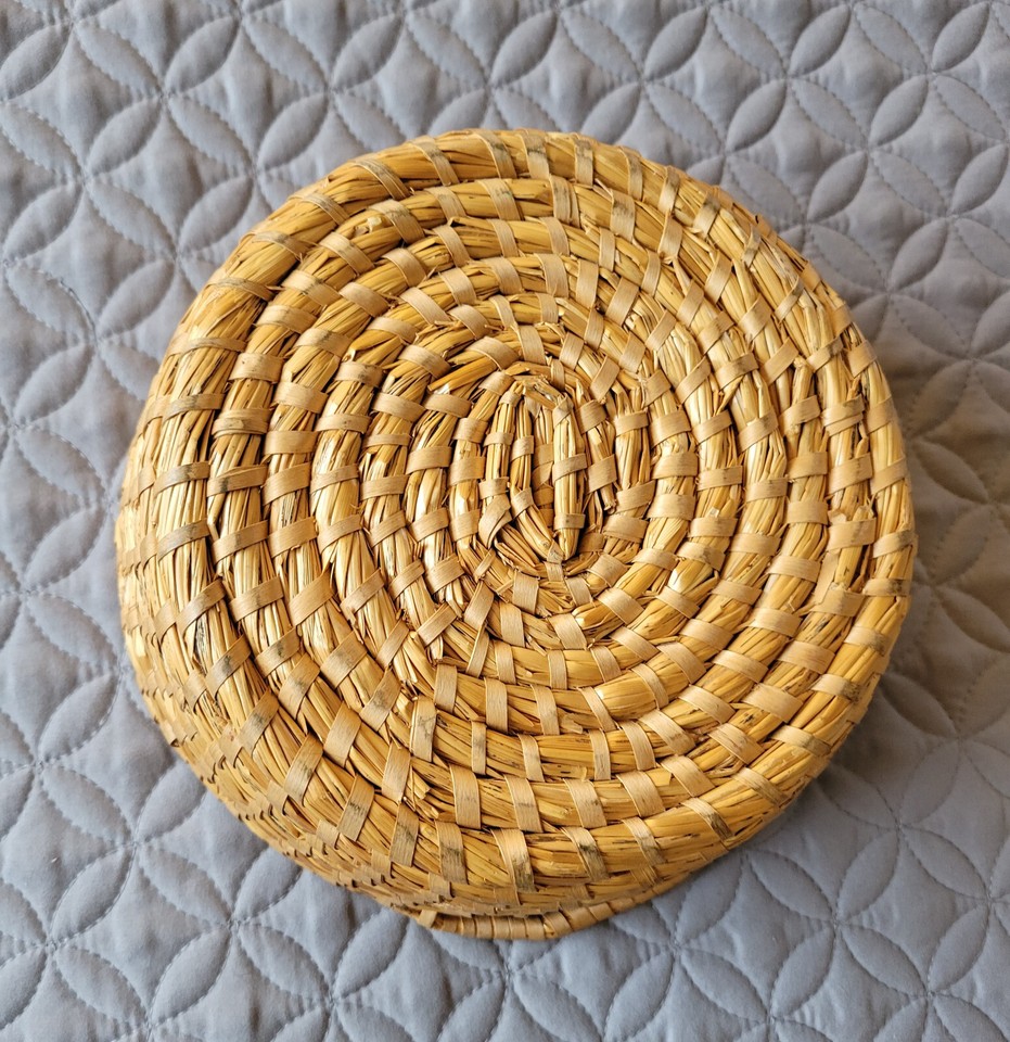 Old Basket Rye Grass Sweetgrass Vintage Antique Primitive Rustic ...