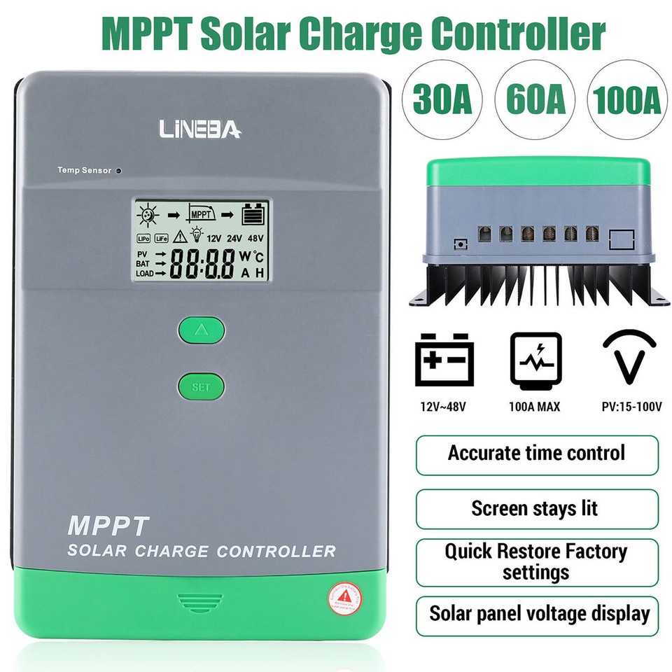 100A MPPT Solar Charge Controller 12V24V 36V 48V Auto PV Regulator MAX ...