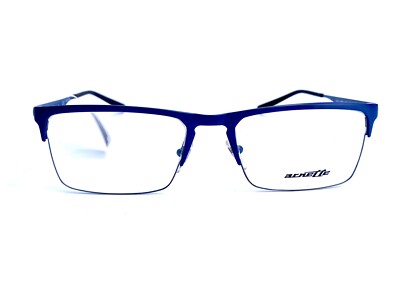 New Arnette Rectangular Blue Half Rim Metal Eyeglasses Tail 6118 697 54 ...