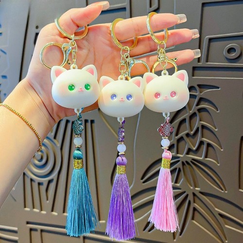 Chinese Style Cute Animal Keyring PVC Good Luck Keychain Home Decor ...