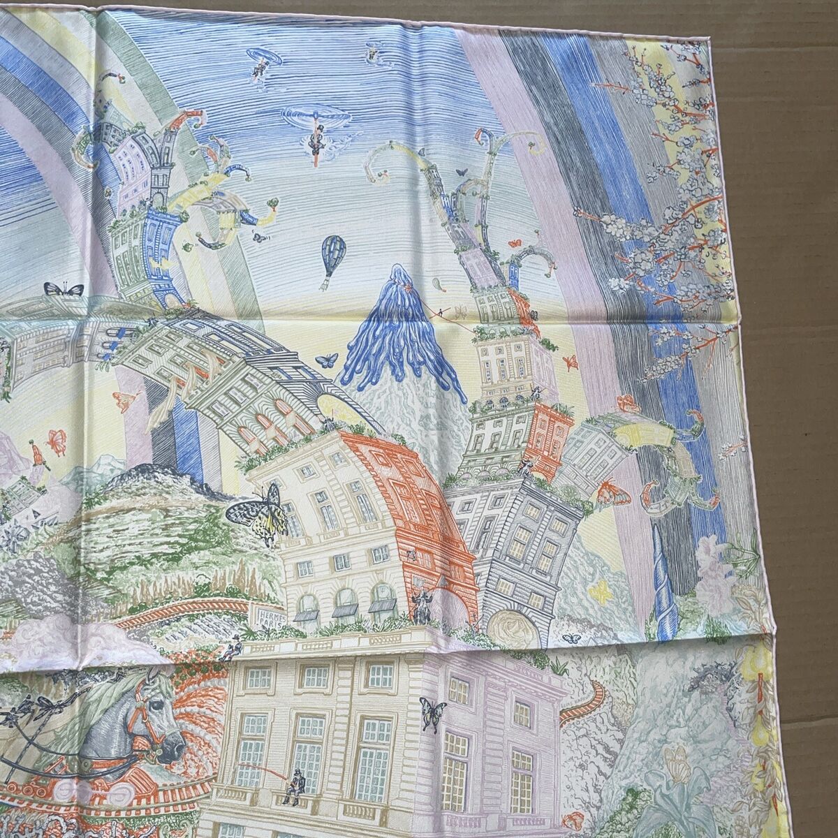 New Hermes Silk Les Folies du Faubourg scarf 90cm 34 New Hermes Silk Les Folies du Faubourg scarf 90cm 34