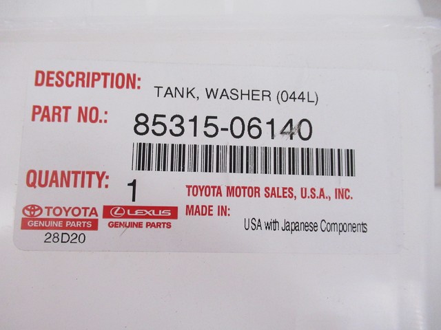 07-11 TOYOTA Camry Windshield Washer Reservoir OEM 8531506140 for sale ...