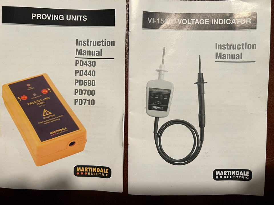 Martindale Proving Unit Pd690 & VI15000 voltage indicator test probes ...