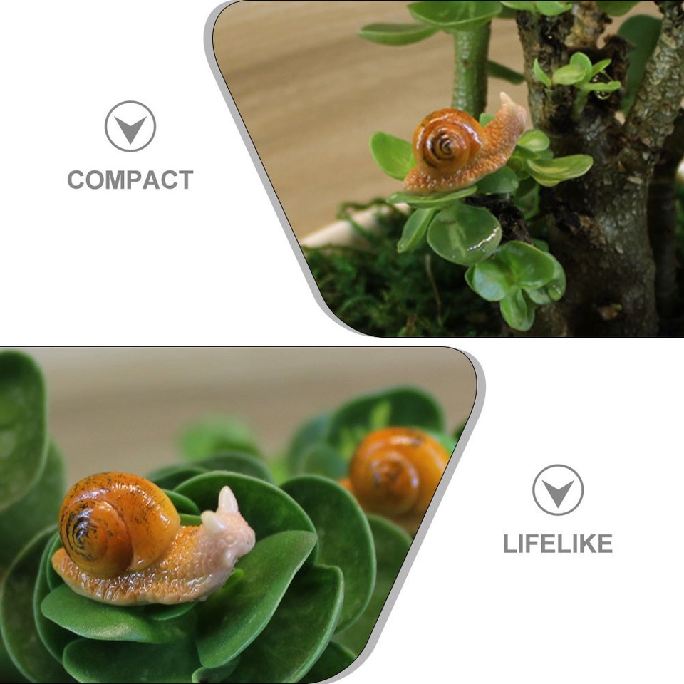 25 Pcs Garden Snail Decors Miniature Crafts Resin Shape Adornments ...