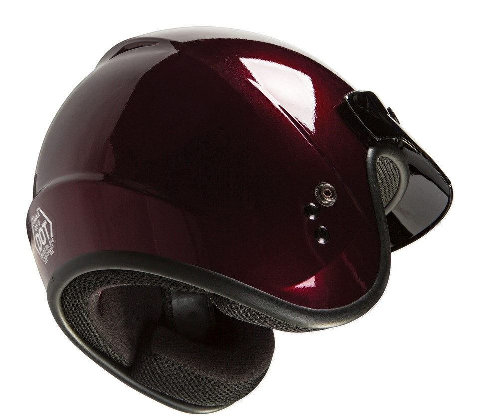 GMAX OF-2 Open Face Motorcycle Helmet Wine Red XXL | eBay