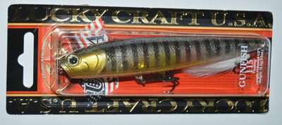 lucky craft gunfish 115 bass topwater lure 4.5" 3/5oz flake golden ...