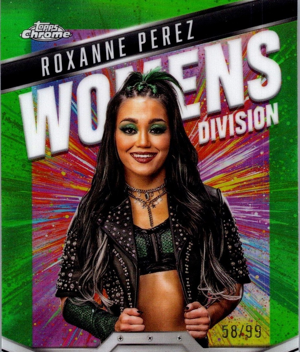2025 Topps Chrome WWE - Women's Division Roxanne Perez #WD-ROX Neon Green Refractor /99 for sale ...