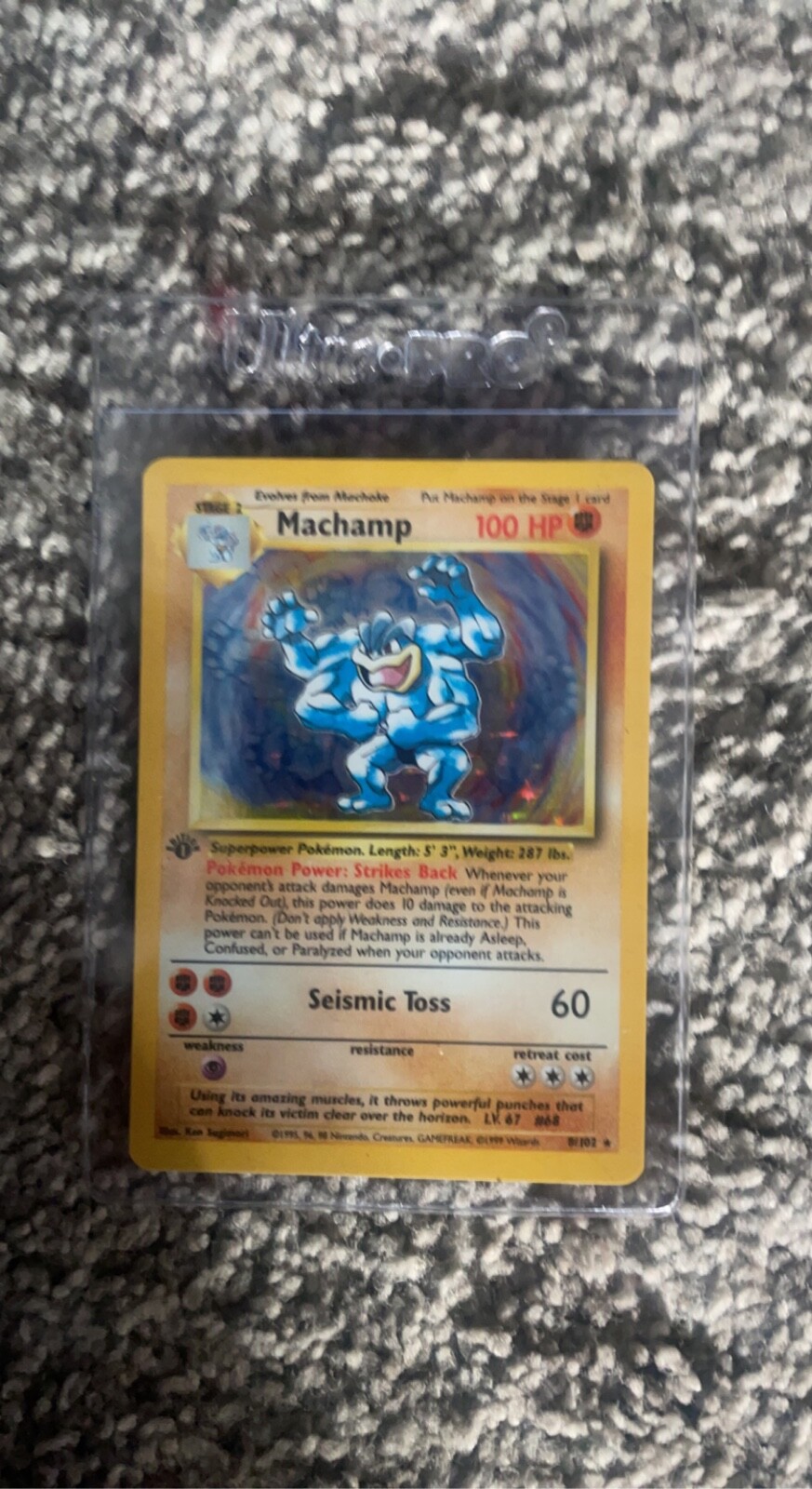 Pokémon TCG Machamp Base Set 8/102 Holo 1st Edition Holo Rare | eBay