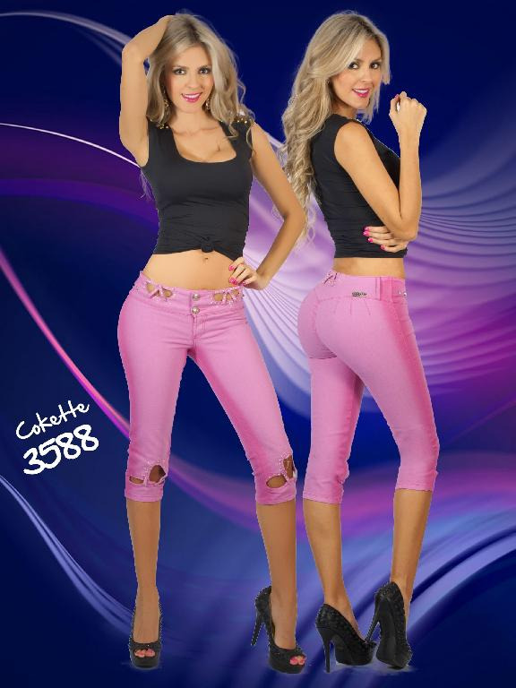 Capri Short Corto Colombian Shorts Bermuda Jean Buttlift levantacola ...