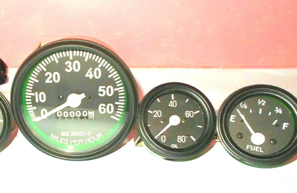 Jeep Willys Speedometer 12 V fits 1946-66 CJ-2A, 3A, 3B,M38, M38A1 ...