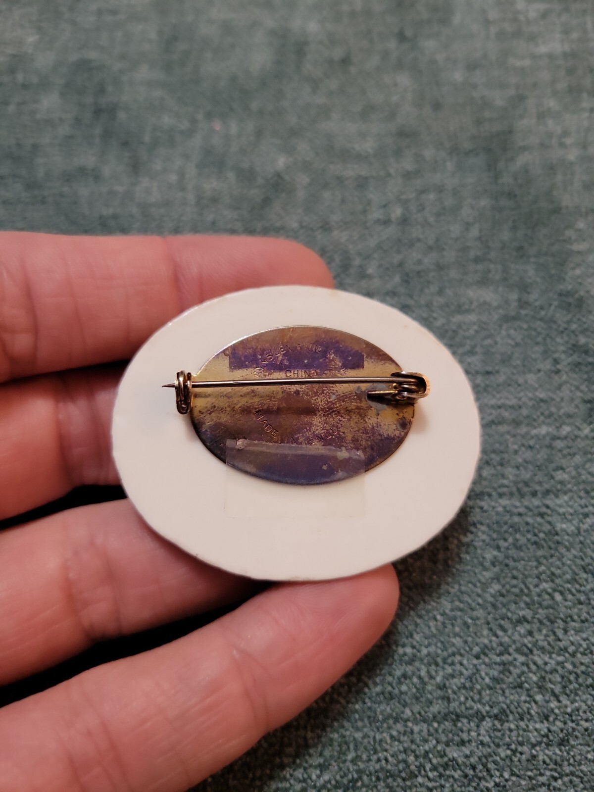 Vintage Ainsley Fine Bone China Brooch Pin - Gem