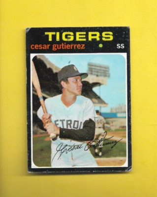 1971 Topps Cesar Gutierrez #154 Detroit Tigers G/VG FREE SHIPPING | eBay