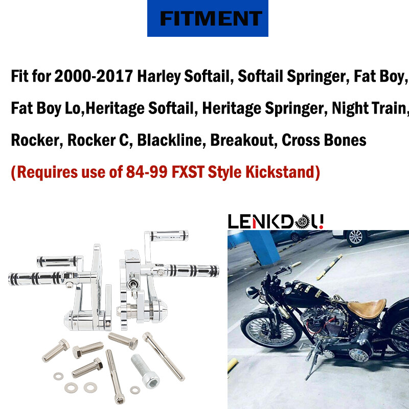 CNC Billet Forward Controls For Softail FLSTC FXSTD FLSTF FLSTN 00-17 FXST 84-99 | eBay