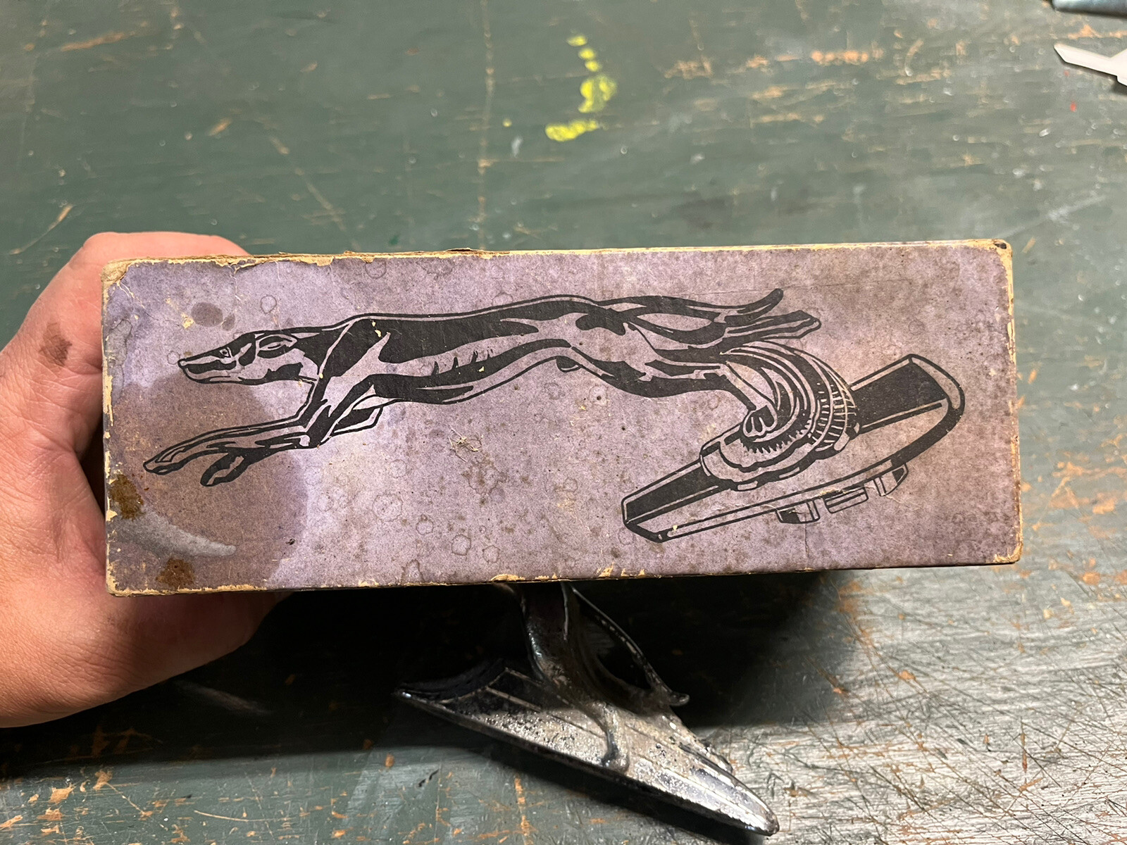 Badger 1930s FORD GREYHOUND HOOD ORNAMENT Box RADIATOR CAP MASCOT ...