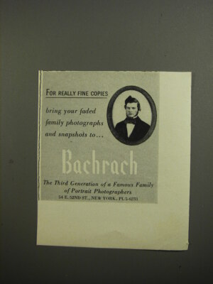1952 Bachrach Photography Ad - For really fine copies | eBay
