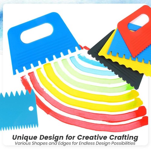 7Pcs Textured Art Supplies Kit Paint Scrapers for Drawing Artists ...