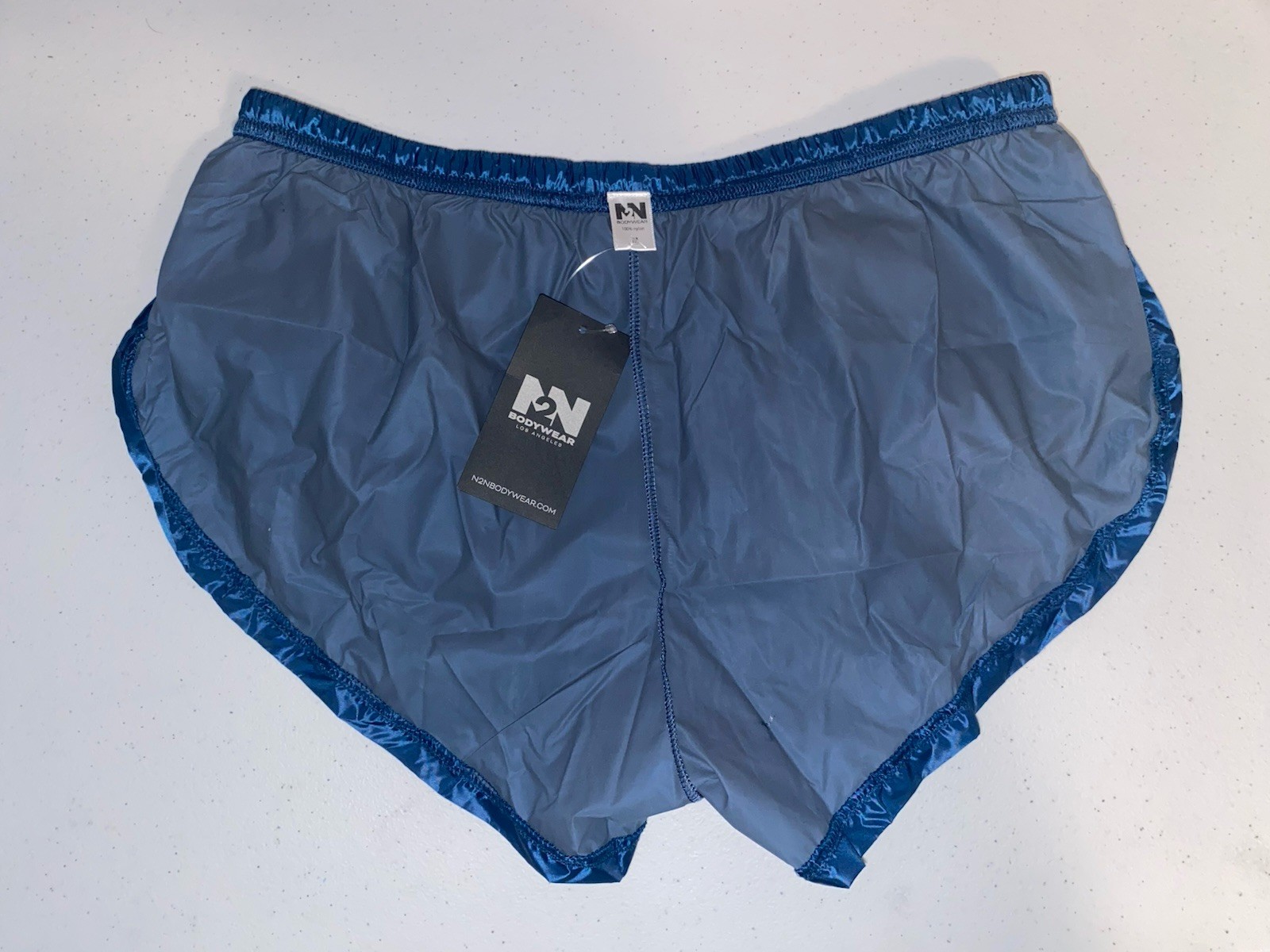 Rare N2N Bodywear 100% Nylon Shiny Glanz Split Sprinter Running Shorts ...