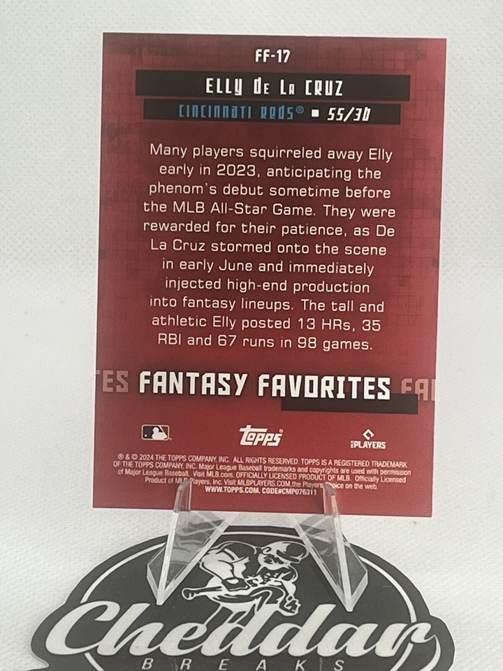 2024 Topps Series 2 Baseball, Elly De La Cruz, Fan Favorites, #FF-17 | eBay