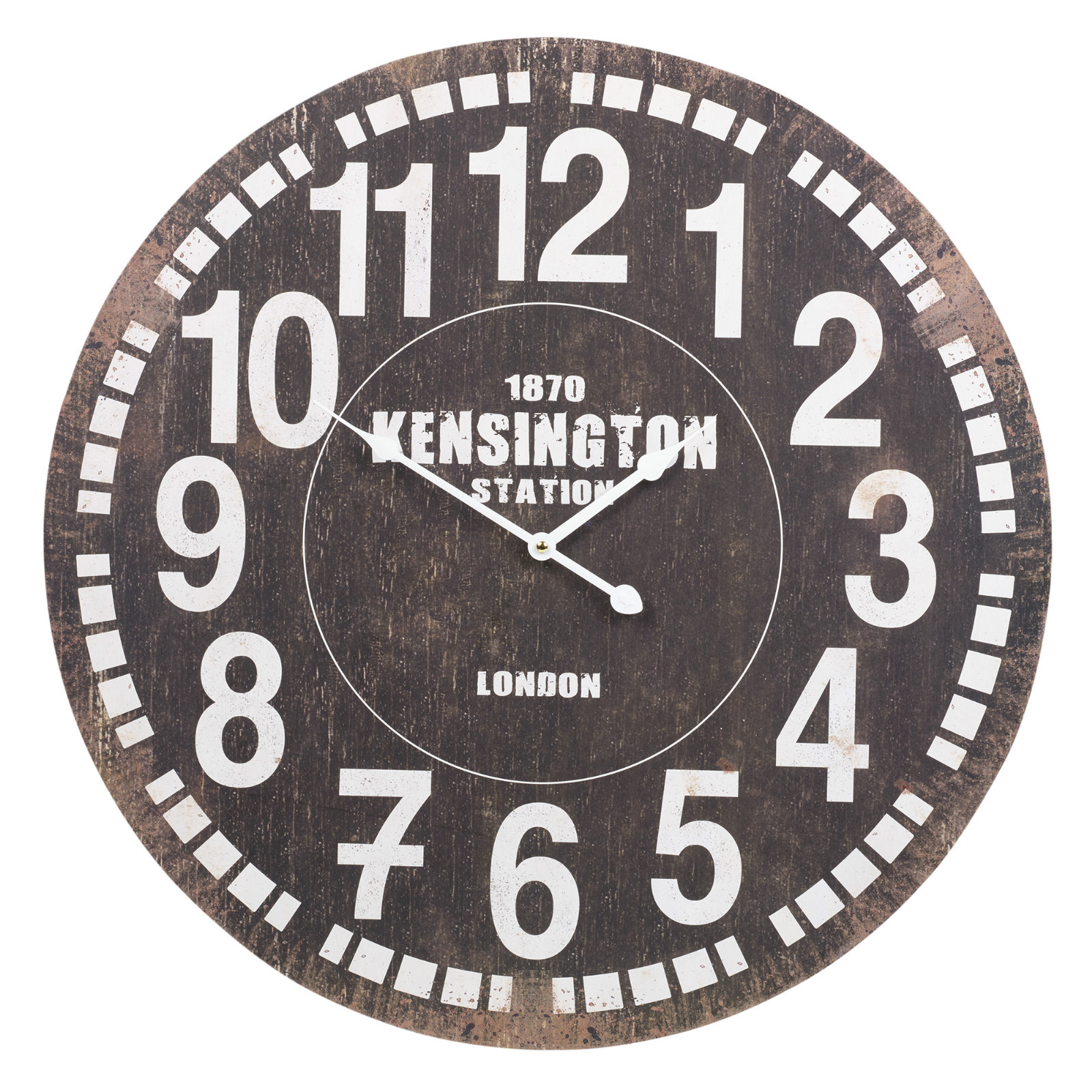 60cm Extra Large Round Wooden Wall Clock Vintage Retro Antique ...