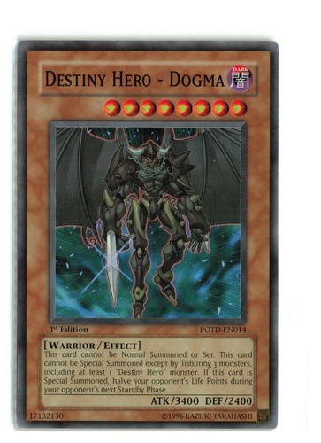 DESTINY HERO - DOGMA POTD-EN014 1st EDITION Yugioh TCG LP-MP | eBay