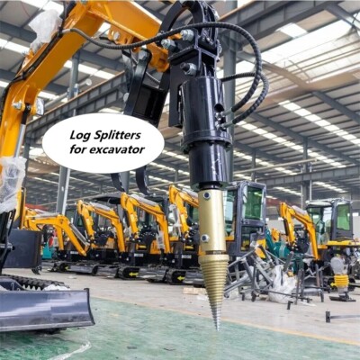 Hydraulic Wood Splitter Wood Drill Attachment Log Splitters for Mini ...