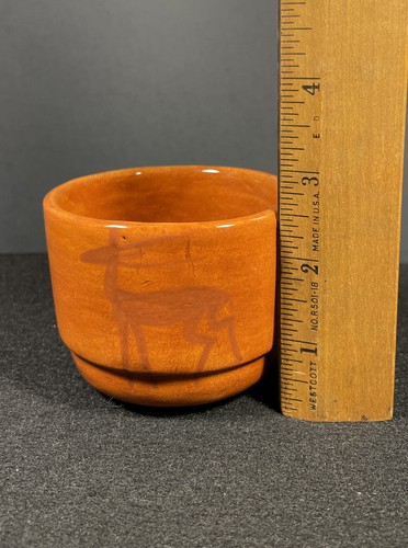 African Pottery Red Ware Cup & Saucer Signed Kazuri Kenya Primitive ...