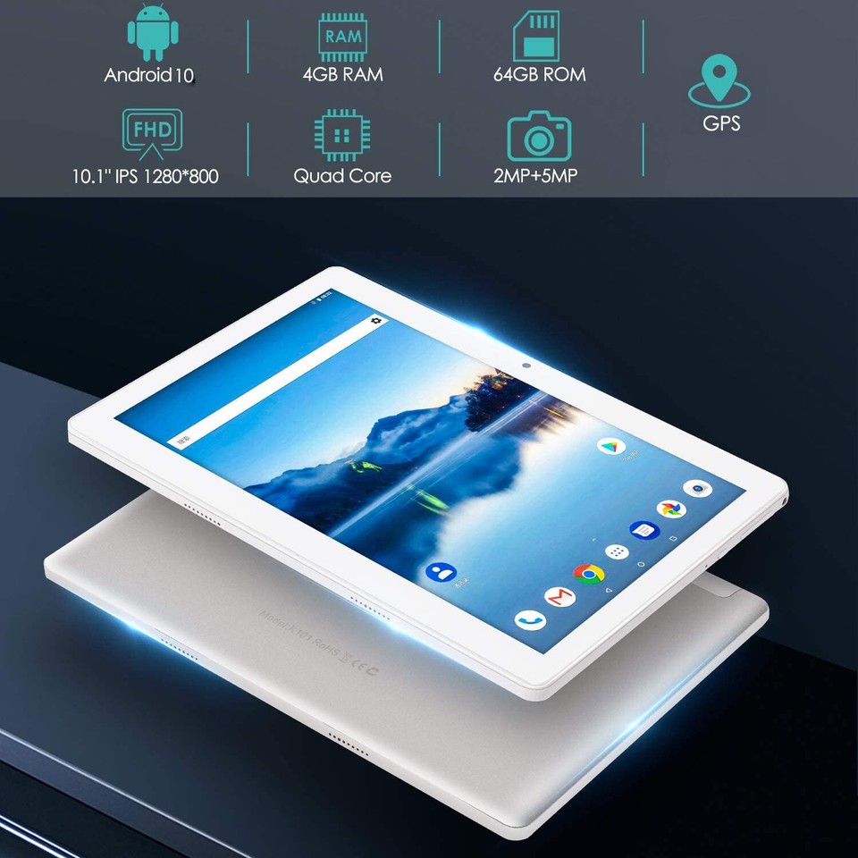 Tablet PC 4GB RAM 64GB Storage 10 Inch Android Dual Camera GPS WiFi ...