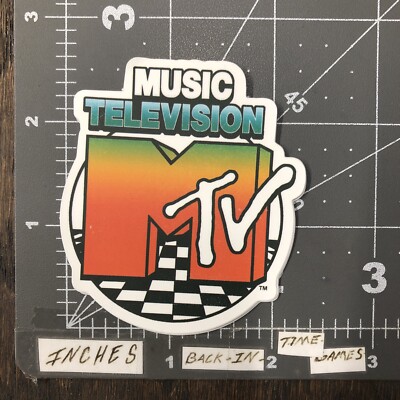 Orange Fade Mtv Logo Humor Sticker For Skateboard Bottle Phone Guitar ...