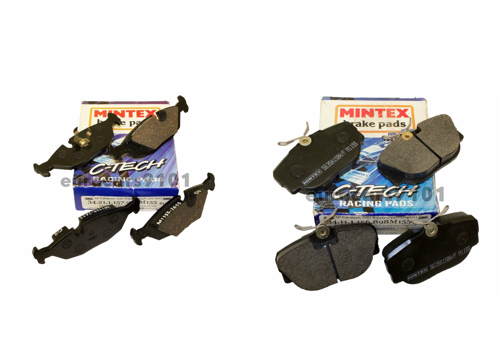 BMW 318is 633CSi Mintex Front & Rear Brake Pads MDB1401M1155 ...