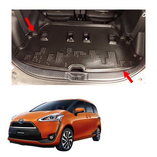 Big Rear Cargo Trunk Tray Black Trim For Toyota Sienta 4Door Mpv 2016 ...
