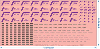 VLine Decals for VIC N-Class Loco - 1/160 -Water Decal | eBay