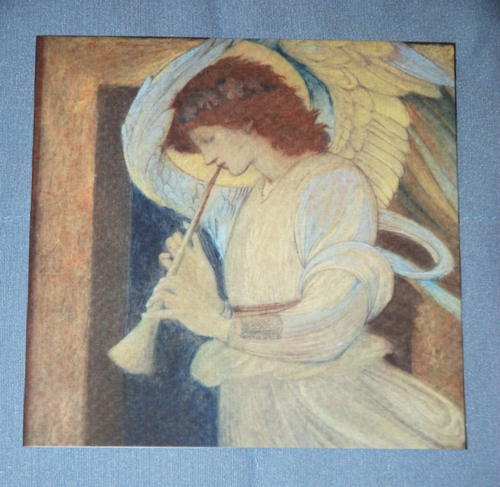 Burne-Jones: Angel Playing a Flageolet, 1878, Pre-Raphaelite Christmas ...