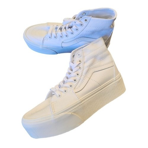 Vans SK8-Hi Tapered True White Stackform Sneaker Platform New Size 8.5 ...