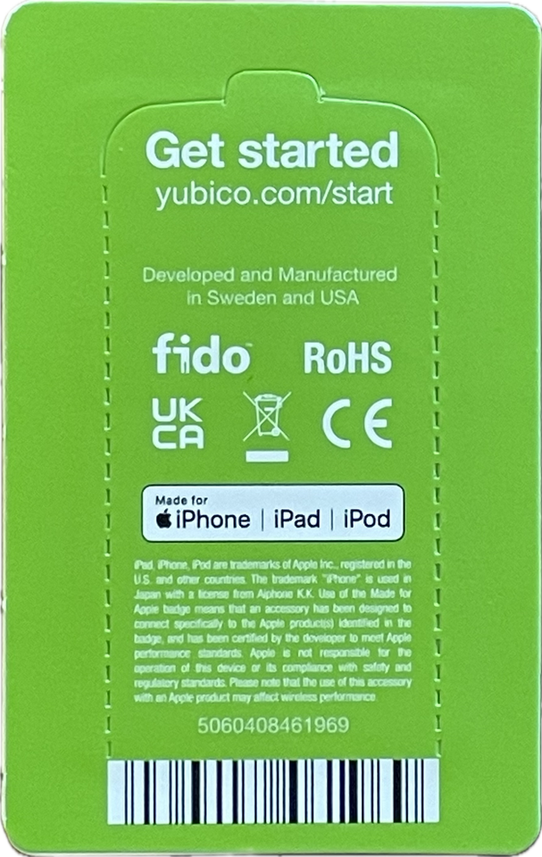 Yubico YubiKey 5ci - MFA Security Key with USB-C and Lightning - New in ...