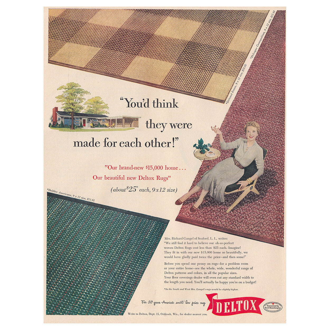 1954 Deltox: They Were Made For Each Other Vintage Print Ad | eBay