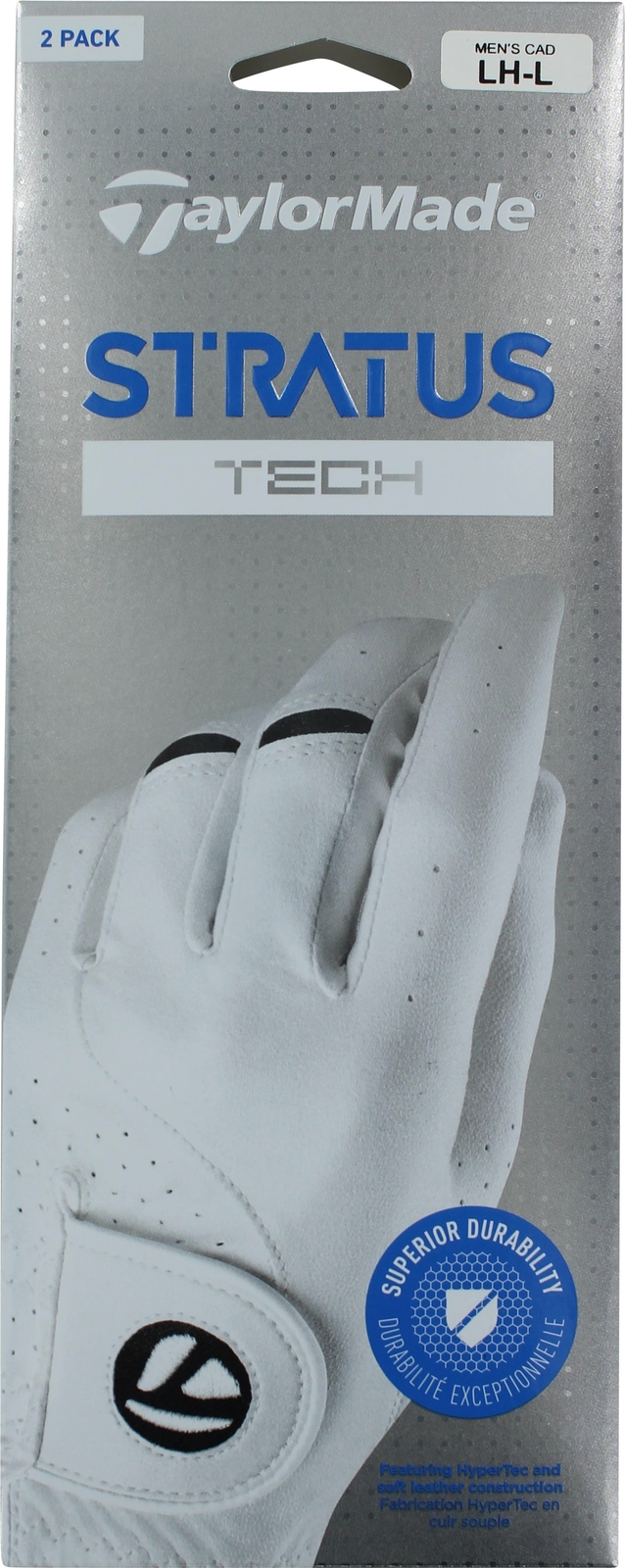 TaylorMade+Stratus+Tech+Glove+-+White%2C+Large%2C+Pack+of+2+%28Left+and ...