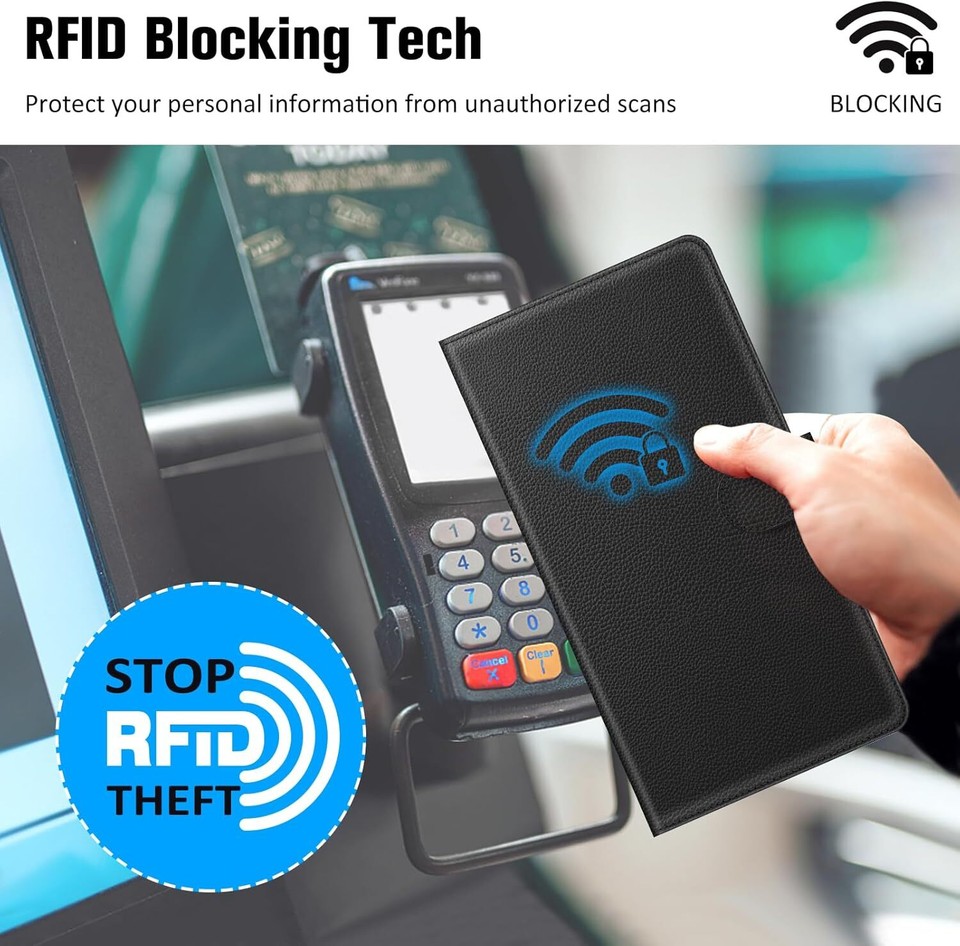 Checkbook Cover RFID Blocking Standard Register Duplicate Checks with ...