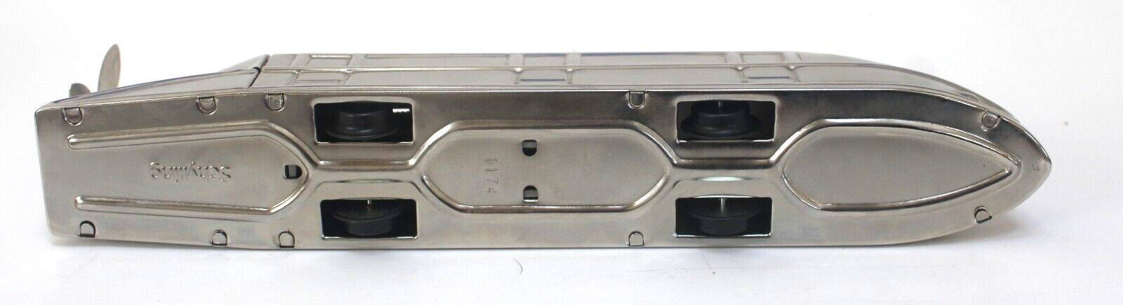 Schylling RZS O Gauge 3 Rail Wind-up Tin Rail Zeppelin Chrome LNIB 2003 ...