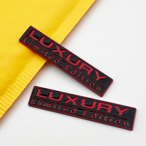 3x Red & Black Metal Luxury Logo Limited Edition Car Fender Trunk ...