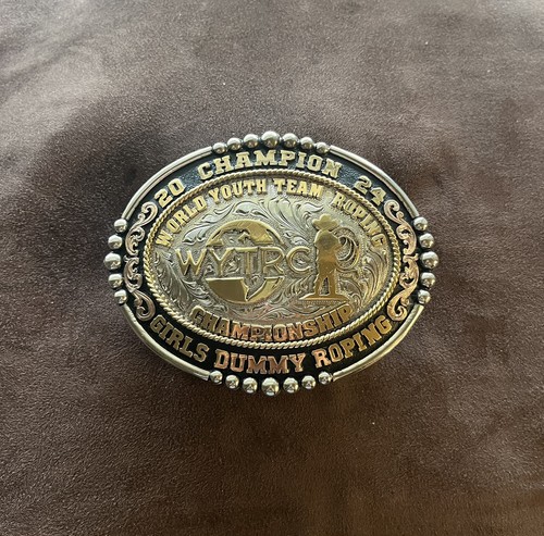 Trophy Rodeo Champion Belt Buckle Dummy Roping Roper | eBay
