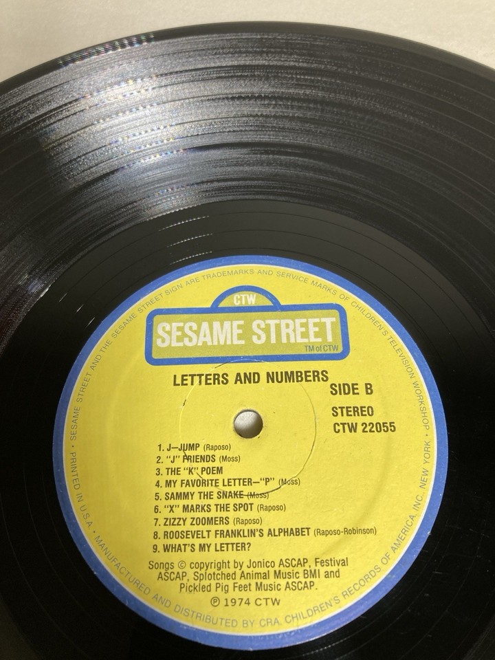 Sesame Street - Letters And Numbers - 12" LP CTW 22055 1974 VG/G | eBay