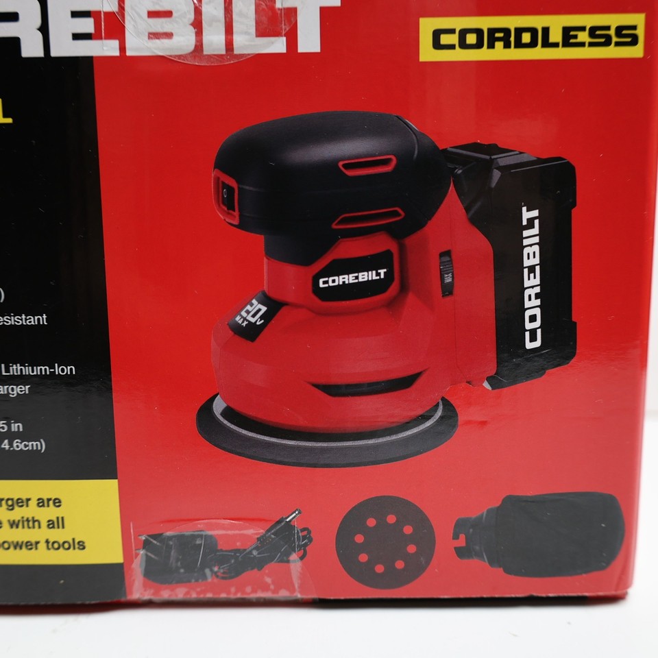 CoreBilt Orbital Sander Cordless Battery Powered 20V with battery ...