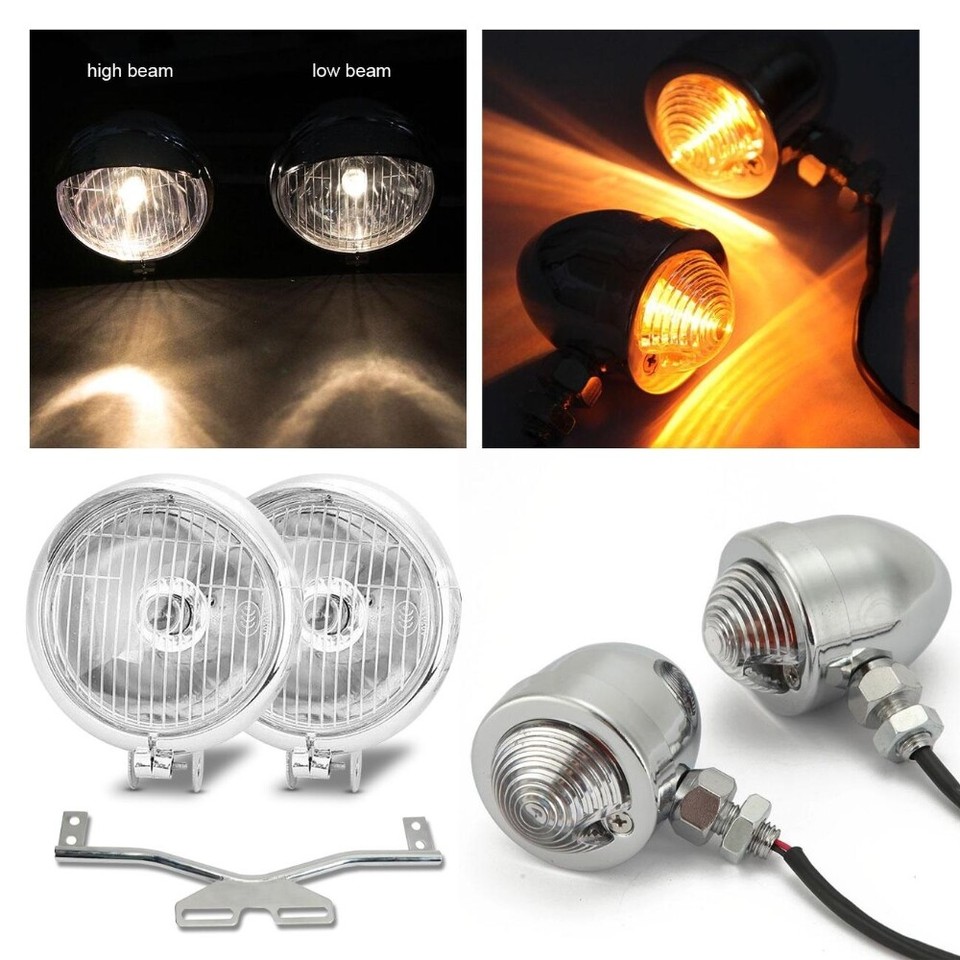 Passing Turn Signals Lights Bar Fog Lamp Kit For Harley Softail FatBoy ...