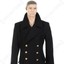 Black Navy Wool Great Coat - Winter Trench Naval Military Full Length ...