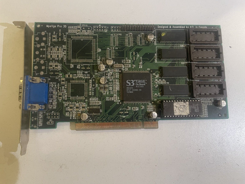 PCI Video card S3 ViRGE/DX MpeVga Pro 3D Plus 1997 ATL PRODX-2M-23 VGA ...