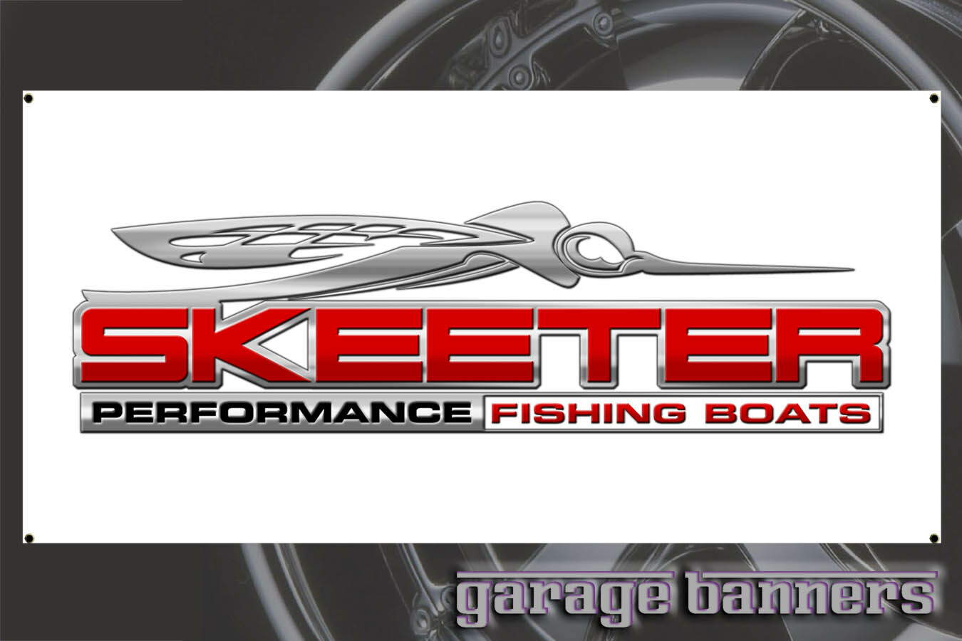 Bass Fishing Skeeter Boat Garage Banner Marina Shop Sign High ...
