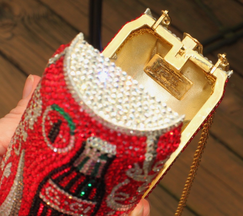 Kathrine Baumann COKE COCA COLA swarovski CRYSTAL CLUTCH & JUDITH ...