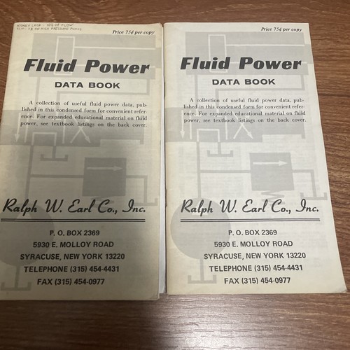 Fluid Power Data Book Collection Of Useful Fluid Power Data. Condensed Form Ref | eBay