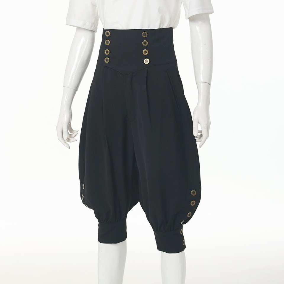 18th Century Colonial Steampunk Women Pants Knee Breeches High Waist ...
